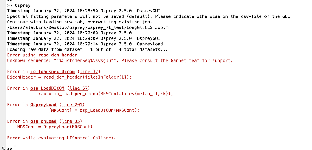 7T Siemens unedited PRESS .dcm load error - Osprey - MRSHub Forum